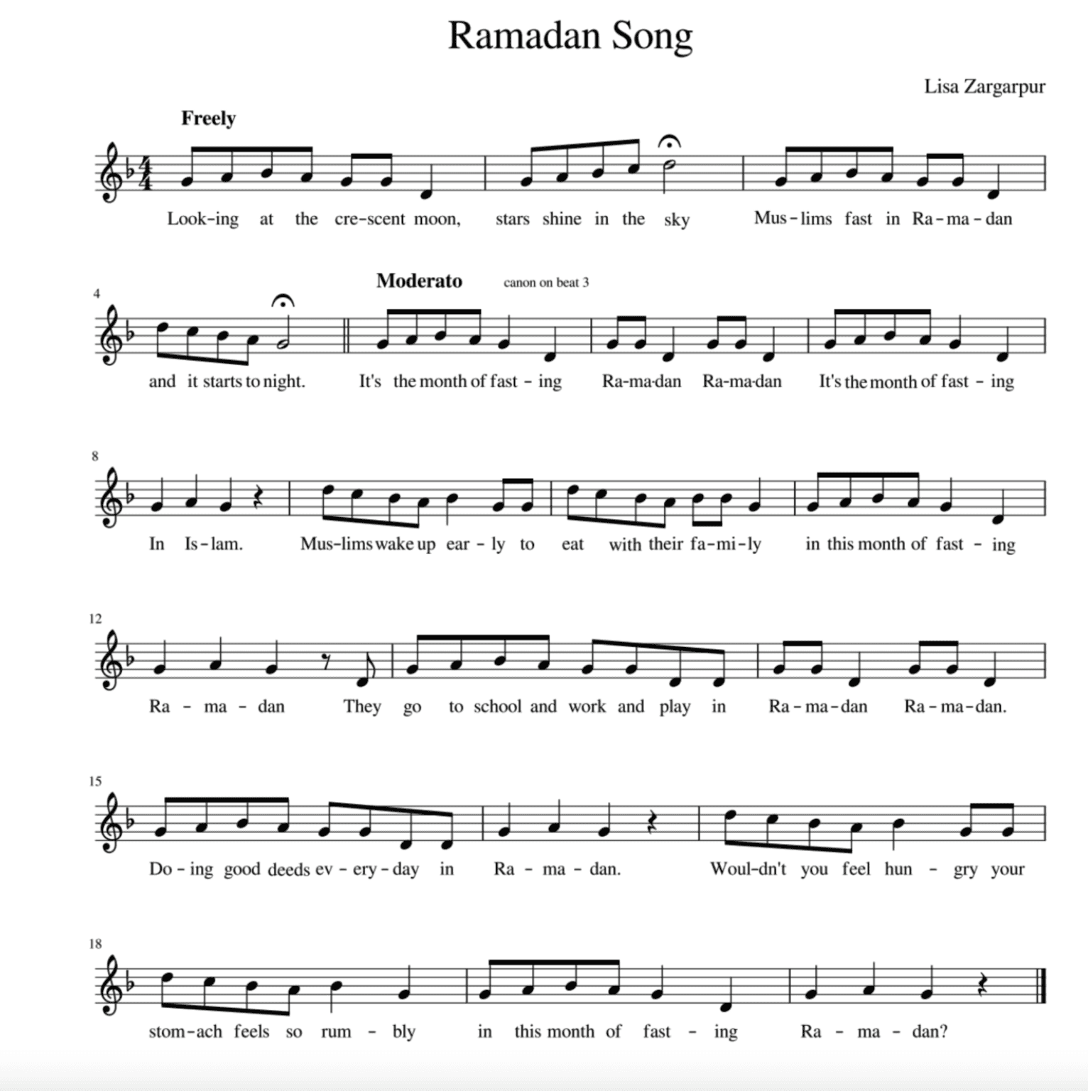 A Song for Ramadan - Teaching With Orff
